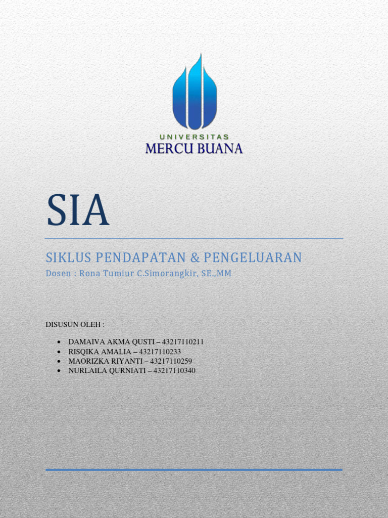 Sia Sikluspendapatanpengeluaran | PDF