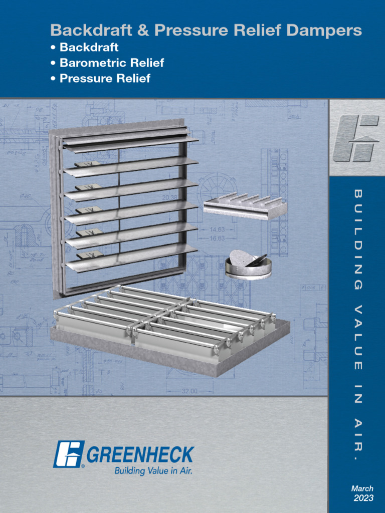 Backdraft & Pressure Relief Dampers Guide | PDF | Duct (Flow ...