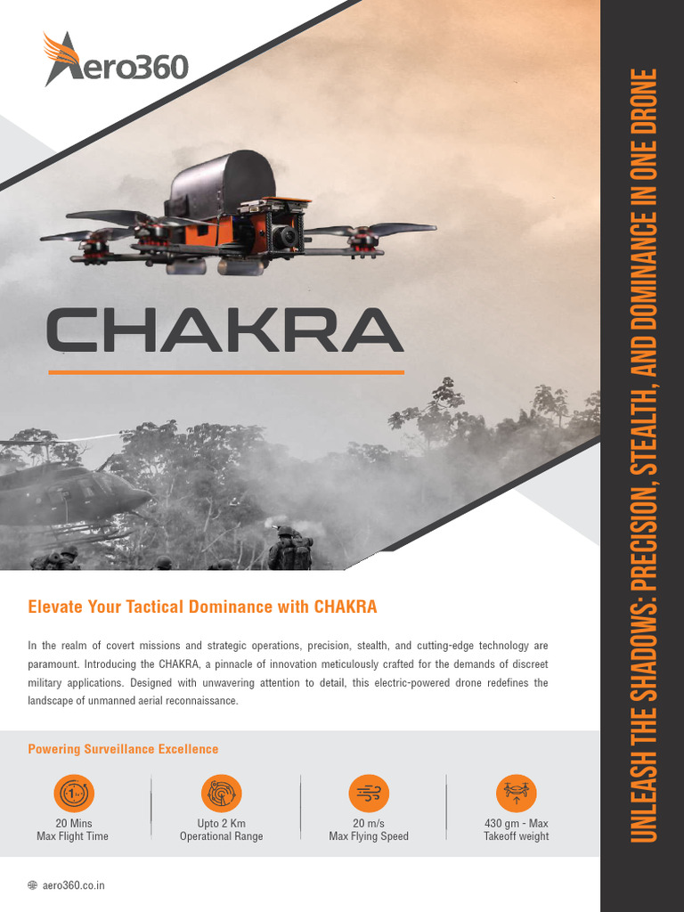 CHAKRA Brochure | PDF | Unmanned Aerial Vehicle | Surveillance