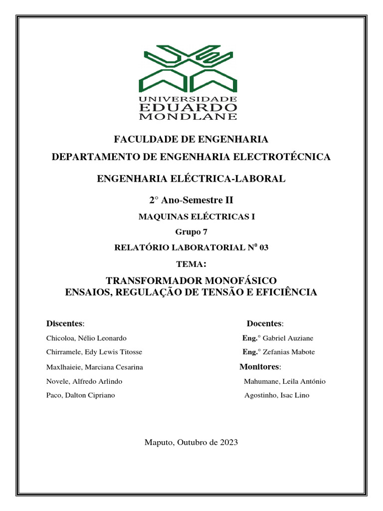 Rel Transformador Final 4 | PDF | Transformador | Magnetismo