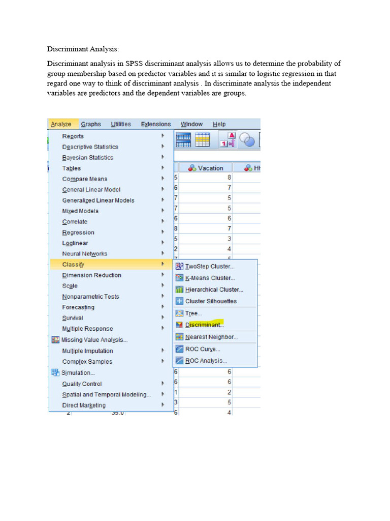 Discriminate Analysis | PDF | Dependent And Independent Variables | Statistics
