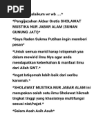 Sholawat Raja Fulus CN | PDF | Kajian Bahasa Asing