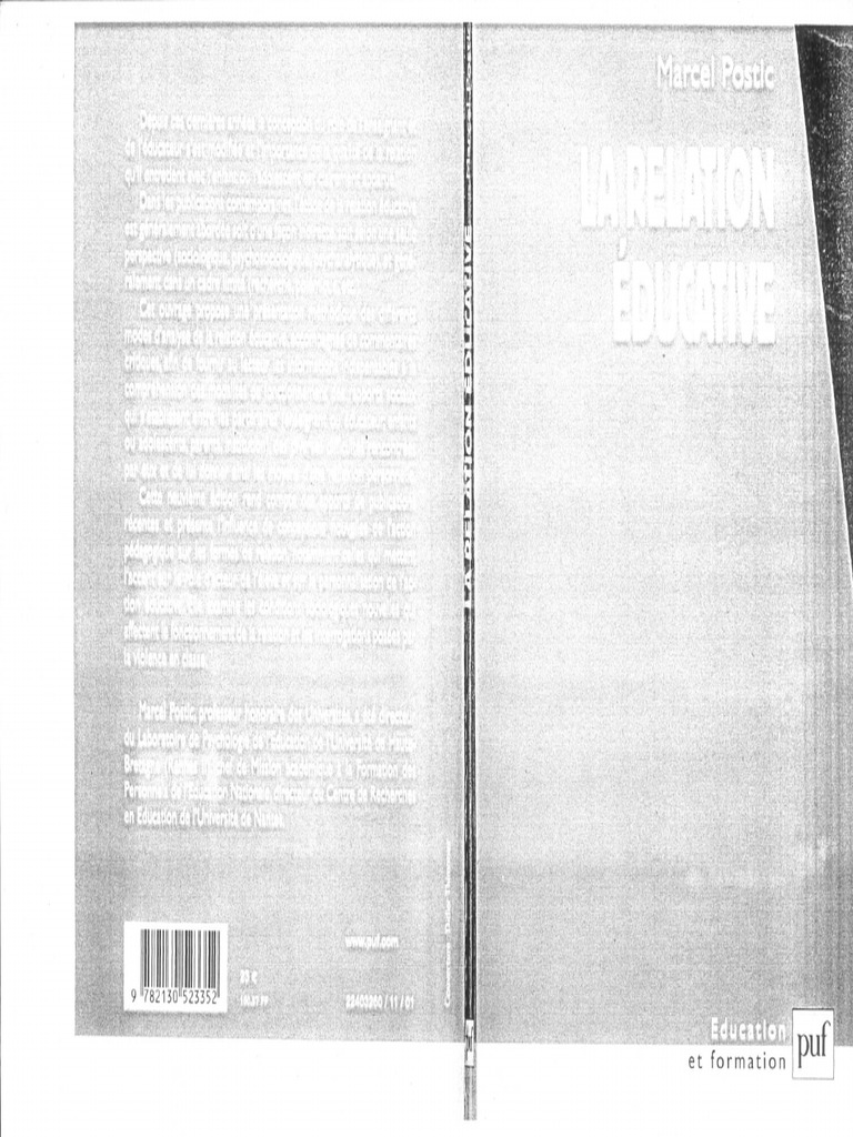 La Relation Éducative - Marcel Postic | PDF