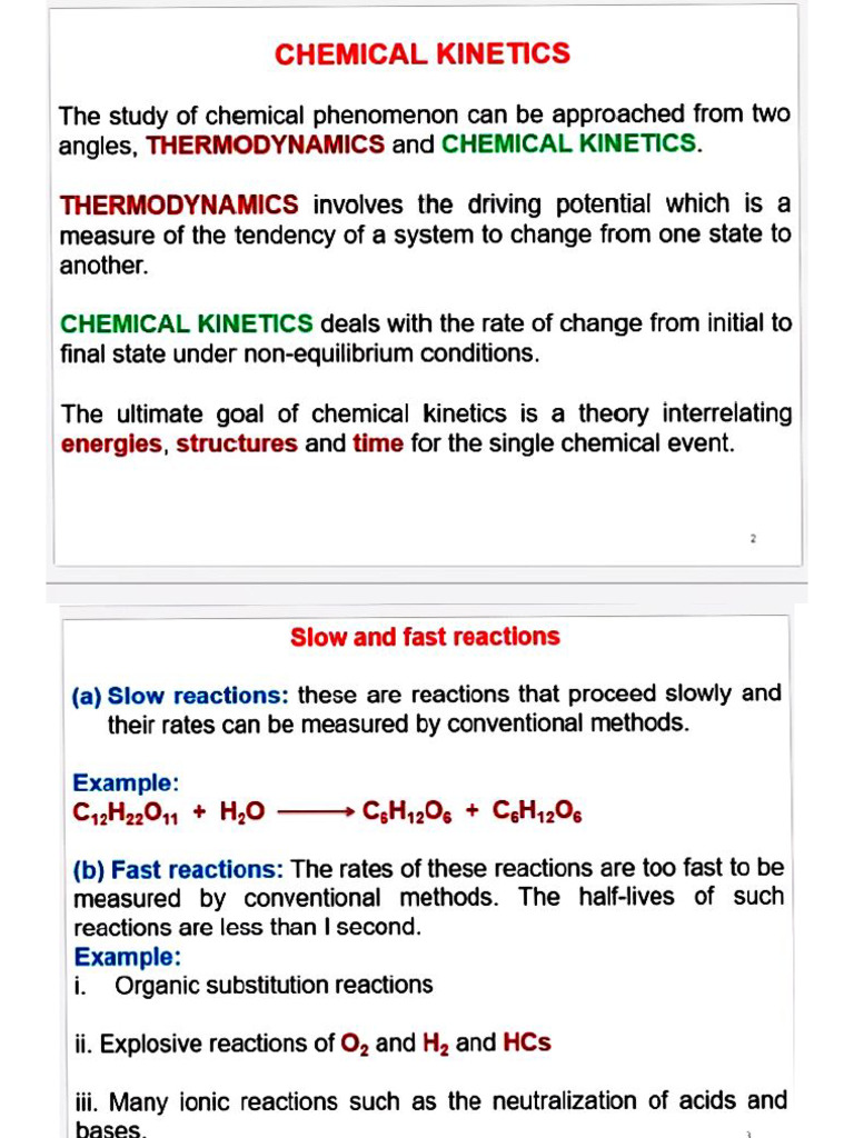 Chemical Kinetics | PDF