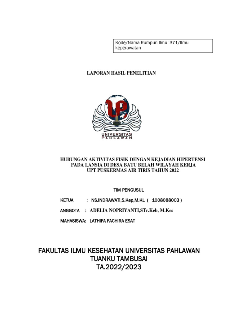 Referensi Kuesioner PASE 2022 | PDF