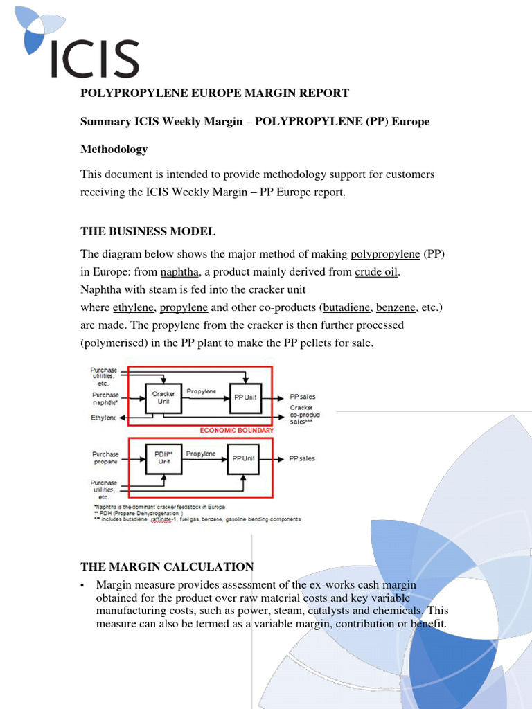 Polypropylene Europe Margin Report Methodology | PDF | Cracking (Chemistry)