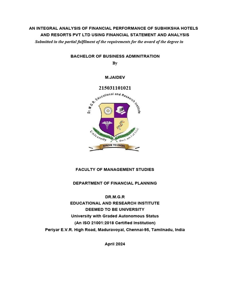 First 5 Pages With References and Annexure Final Year Project .PDF 2 ...