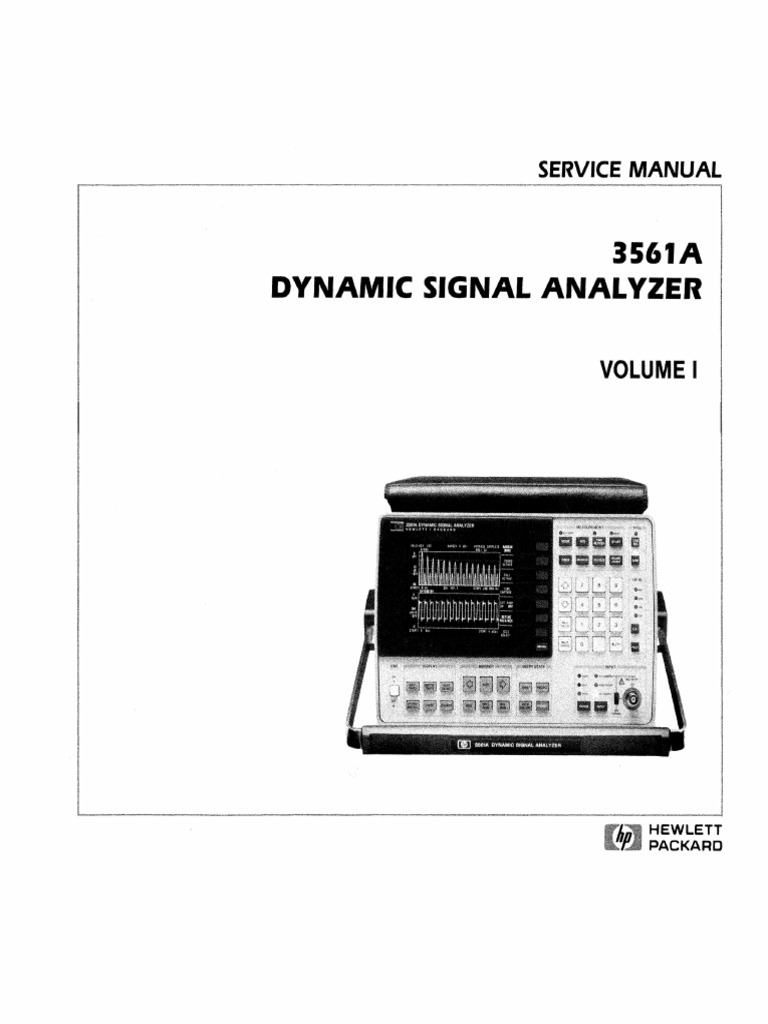 Hp 3561a Dynamic Signal Analyzer Service Manual V1 1983 Pdf