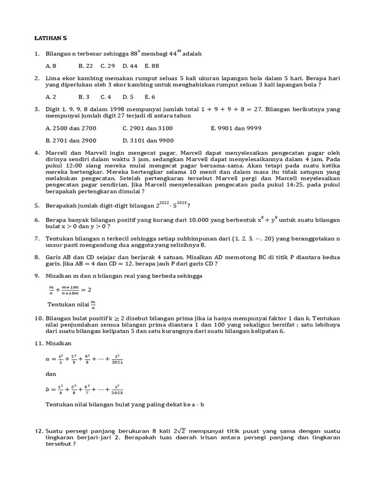 Latihan 5 2023 | PDF