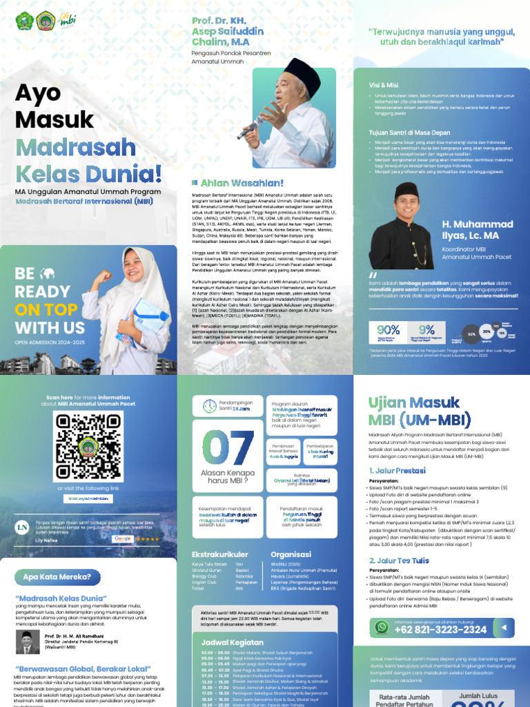 Pendaftaran MBI Amanatul Ummah 2024-2025 | PDF