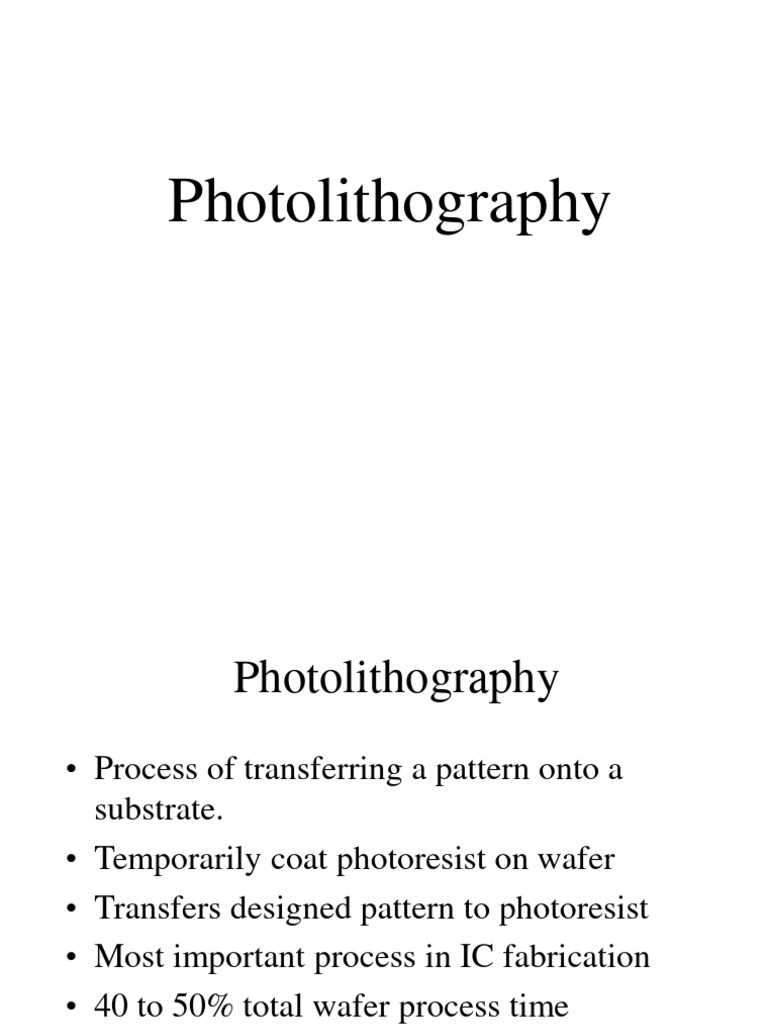 Photolithography Merged | Download Free PDF | Epitaxy | Photolithography