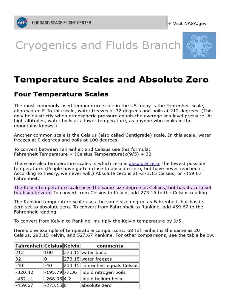 Temperature Scales | PDF | Fahrenheit | Celsius