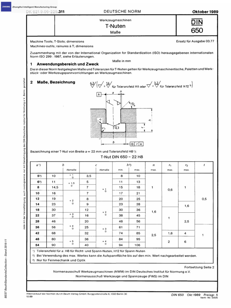 Din 650 1989-10-00 | PDF