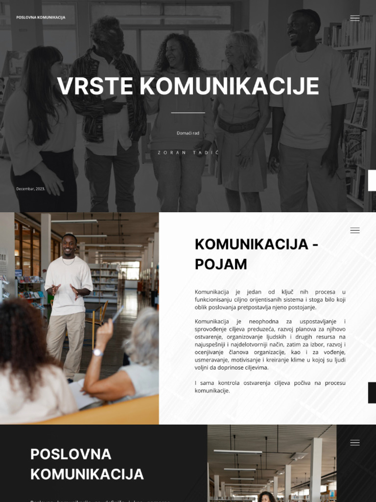 Poslovna Komunikacija - Vrste Komunikacije | PDF