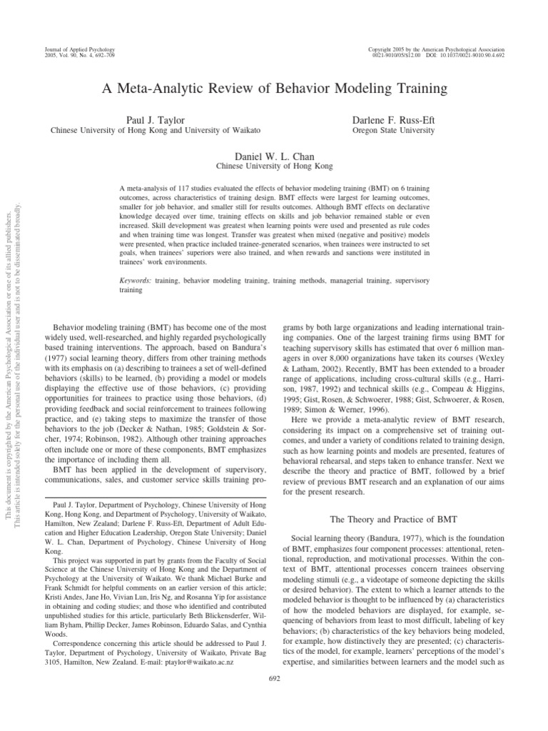 A Meta-Analytic Review of Beha | PDF | Learning | Meta Analysis