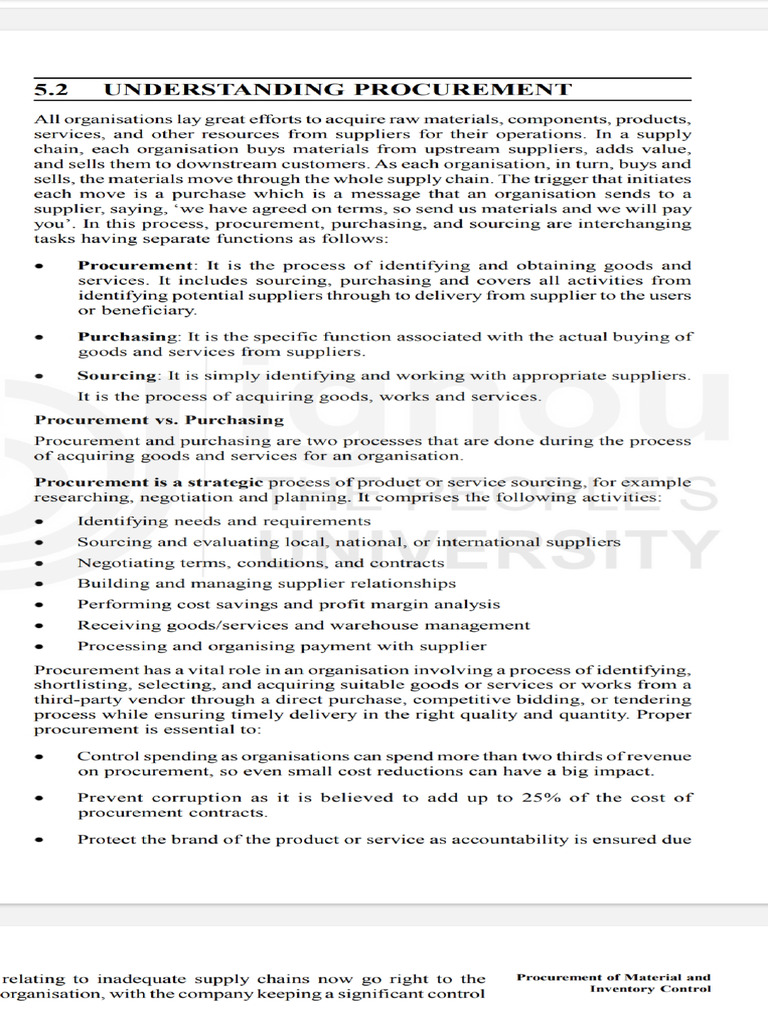 Procurement | PDF