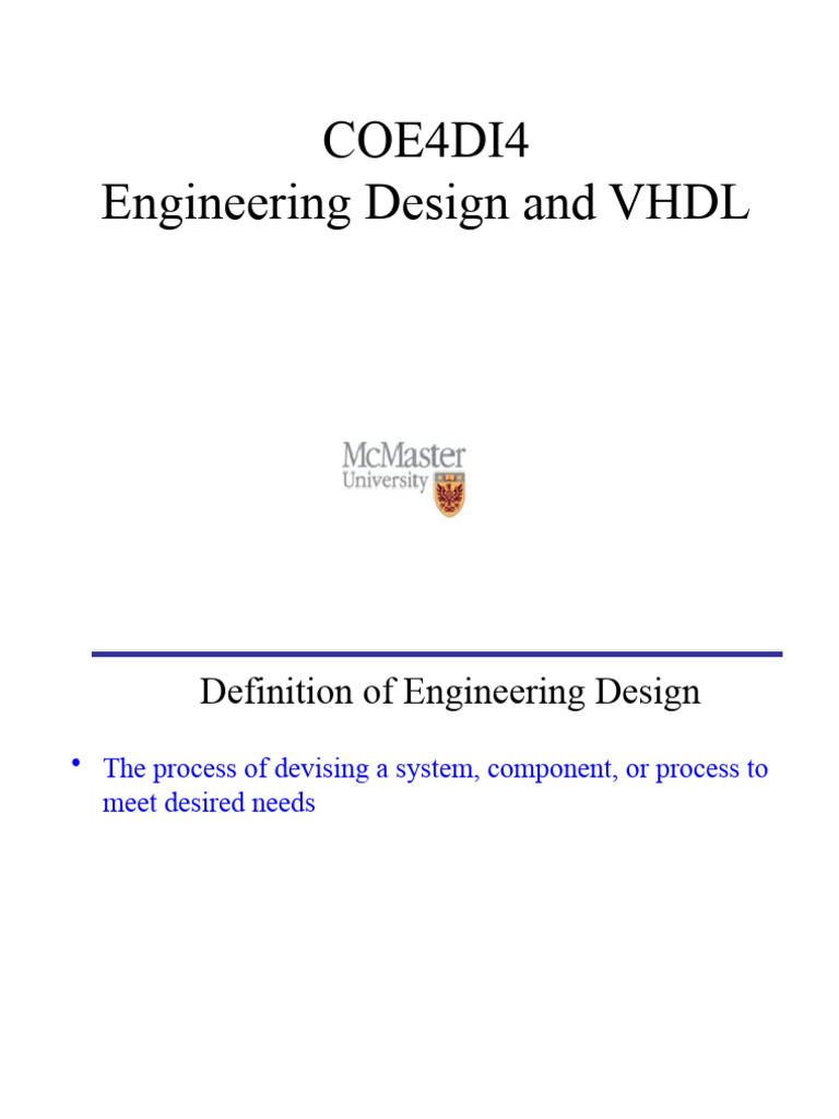 VHDL | PDF | Vhdl | Logic Synthesis VHDL | PDF | Vhdl | Logic Synthesis