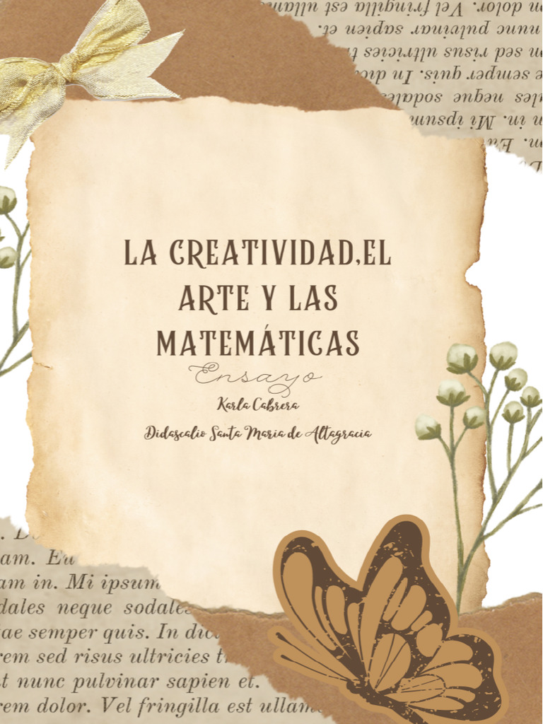 Creatividad en Matemáticas y Arte | PDF | Creatividad | Matemáticas