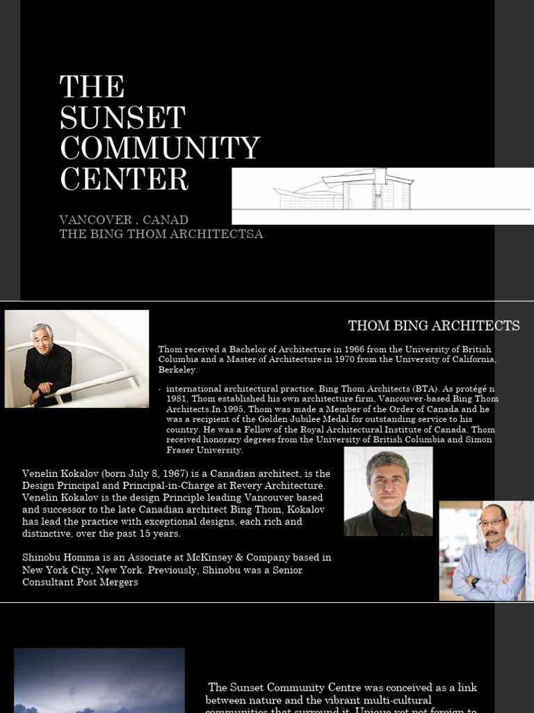 The Sunset Community Center Pdf Wall Building Engineering