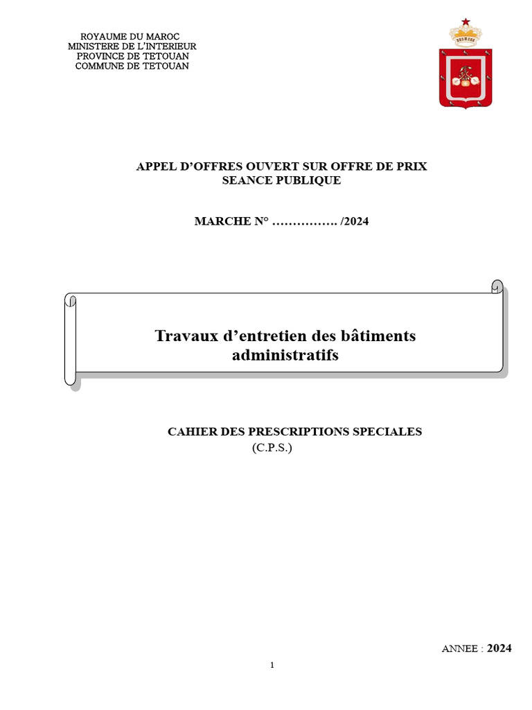 Cps Entretien Batiment Administratif-1 | PDF