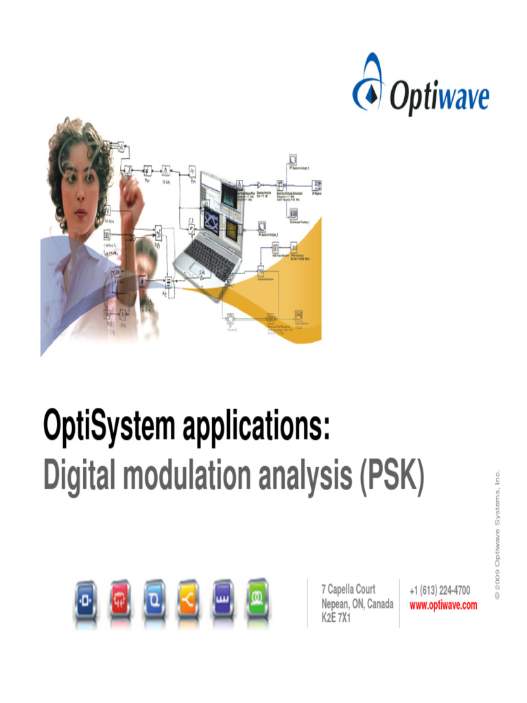 OptiSystem Applications Electrical Digitial Mod PSK | PDF | Modulation | Radio
