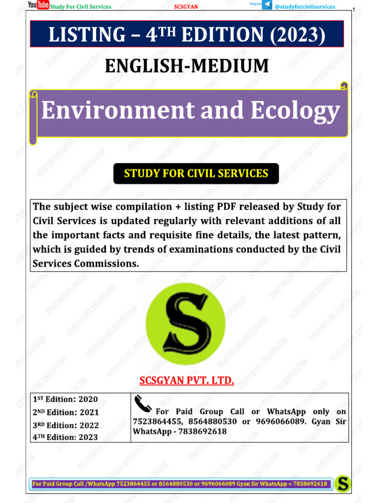 Eng - Environment Listing 2023 (4th Edition) by SCSGYAN | PDF