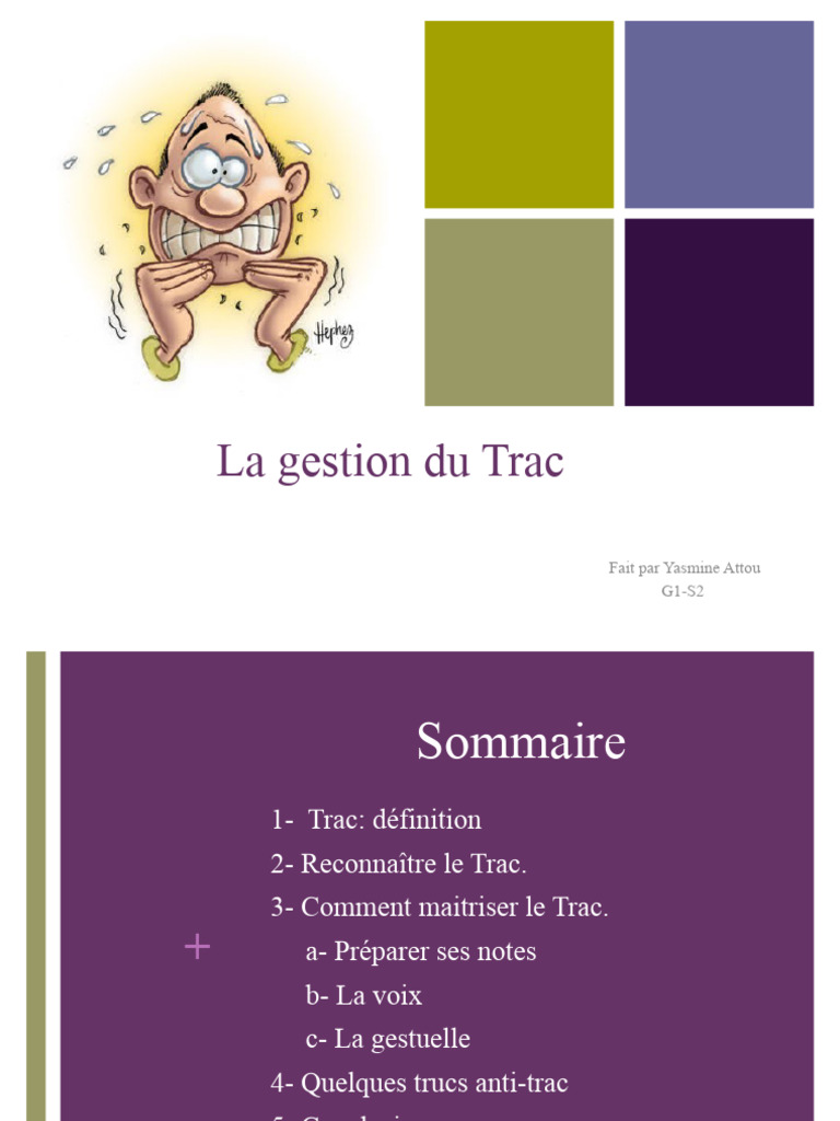 Gestion du trac en présentation orale | PDF | Peur | Sciences ...