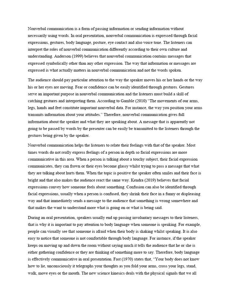 Communication Skills 101 Ass 01 | PDF | Nonverbal Communication | Body Language