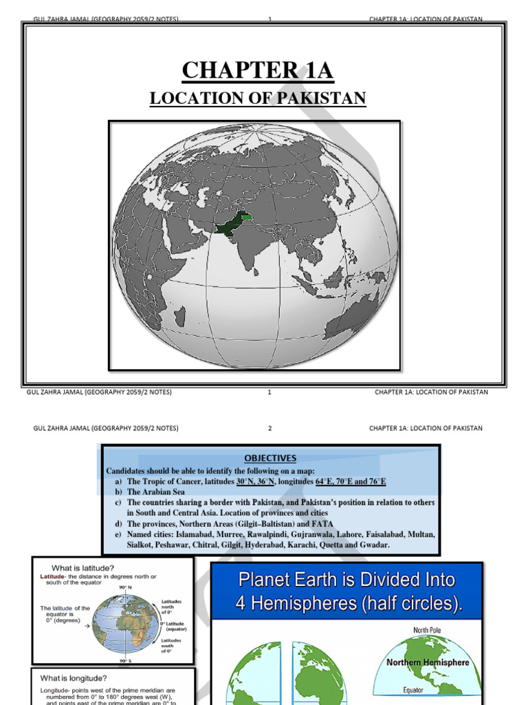 Geographic Coordinates of Pakistan | PDF | Pakistan