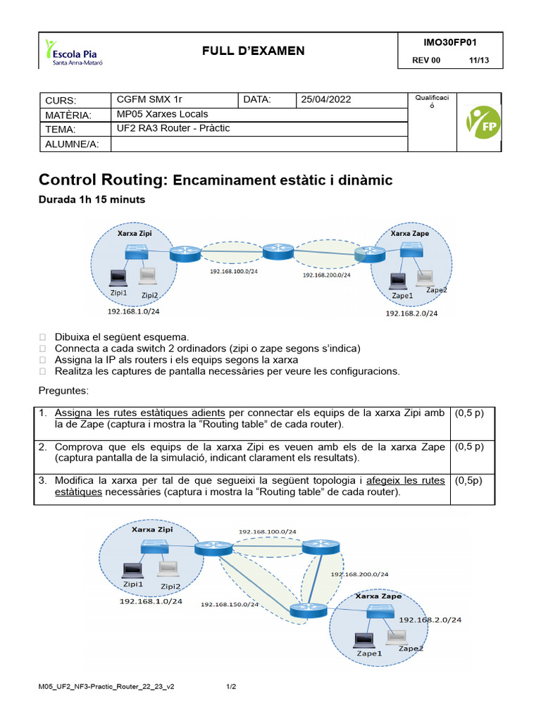 M05 Control Routing PT | PDF