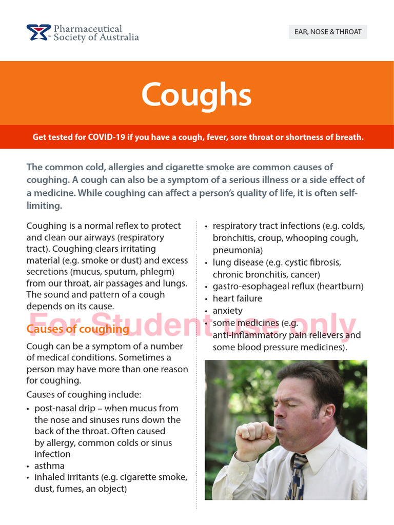 Coughs | PDF | Cough | Diseases And Disorders