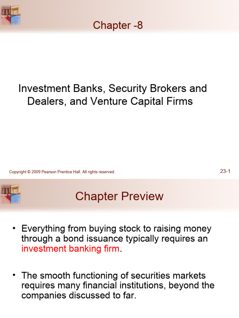 Chapter 8 Investment Banks | PDF | Securities (Finance) | Underwriting