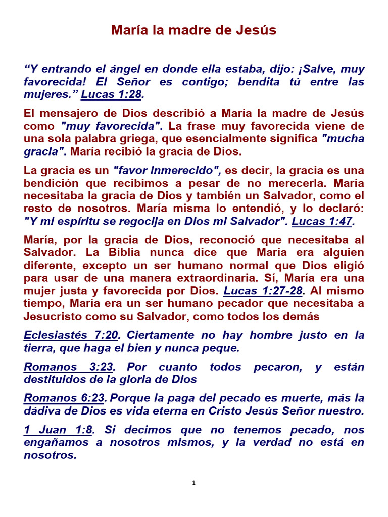María La Madre de Jesús | PDF | María, madre de Jesús | Jesús