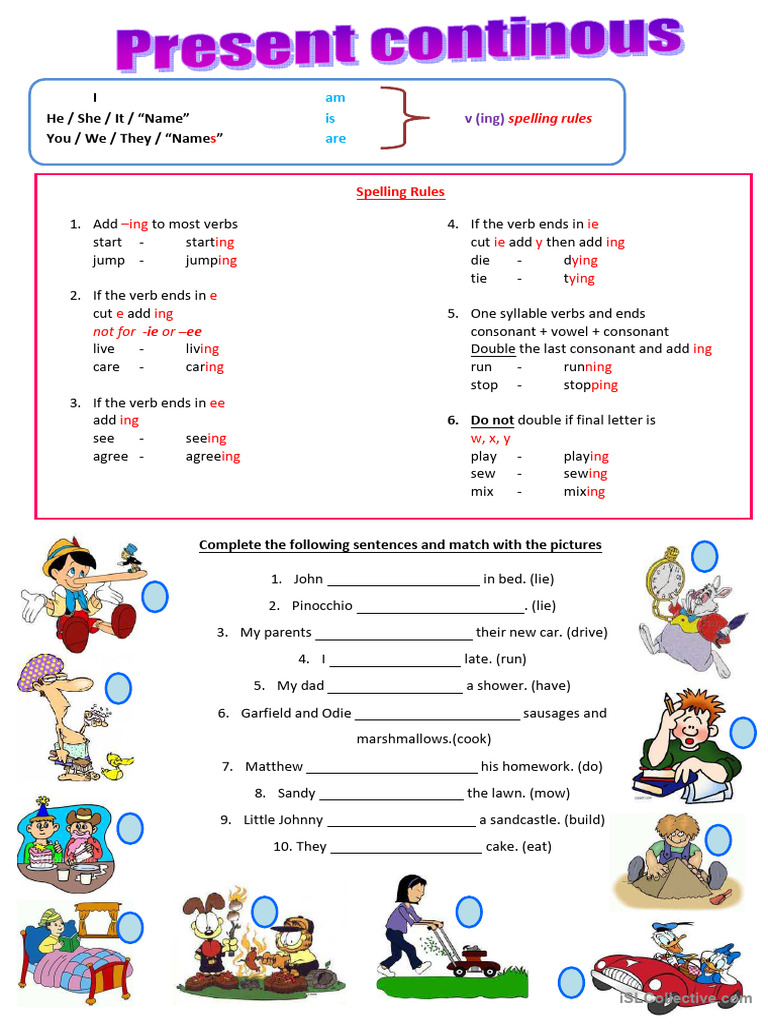 Present Continuous | PDF | Consonant | Linguistics