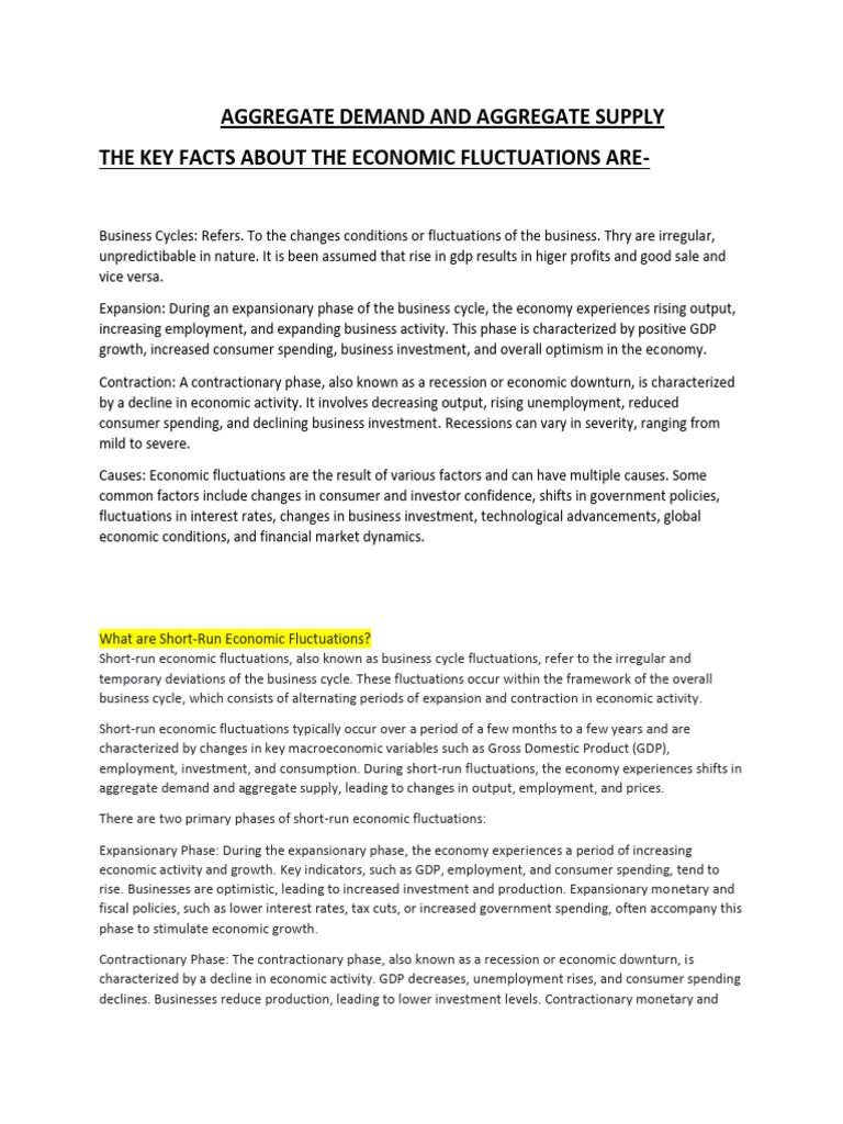 Aggregate Demand and Aggregate Supply | PDF | Fiscal Multiplier | Recession