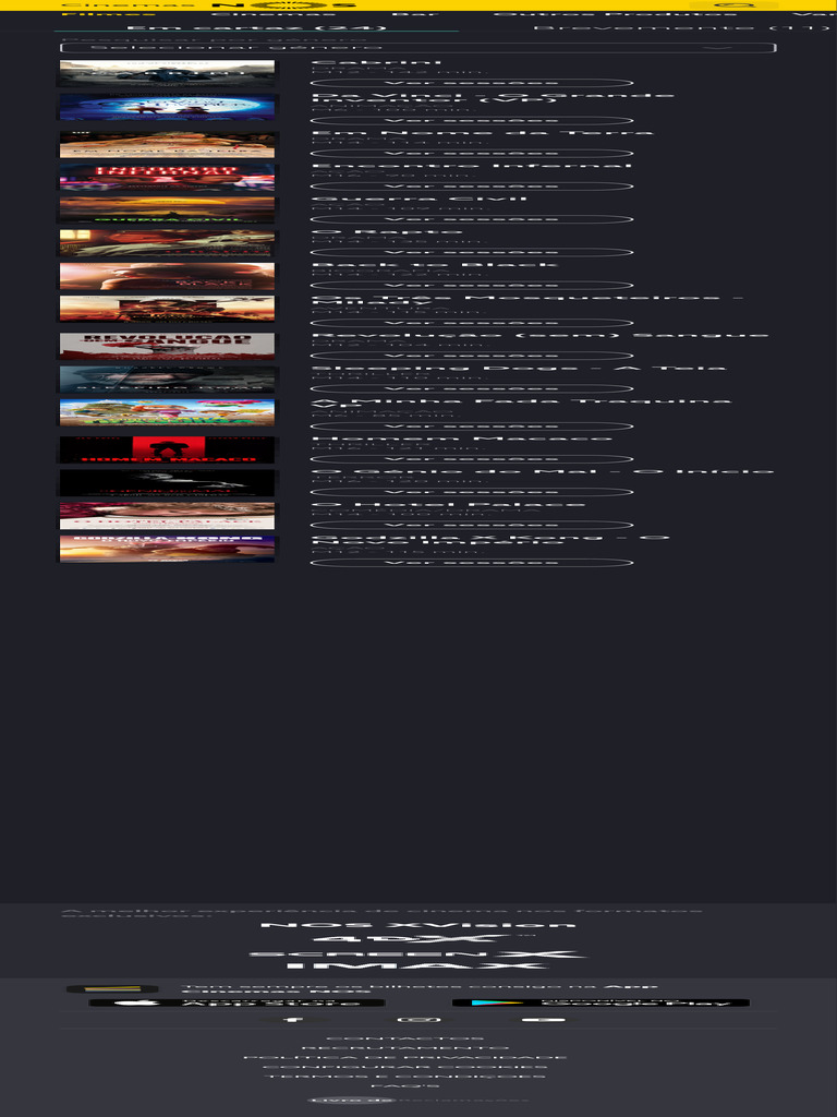 Cartaz de Filmes Cinemas NOS | PDF