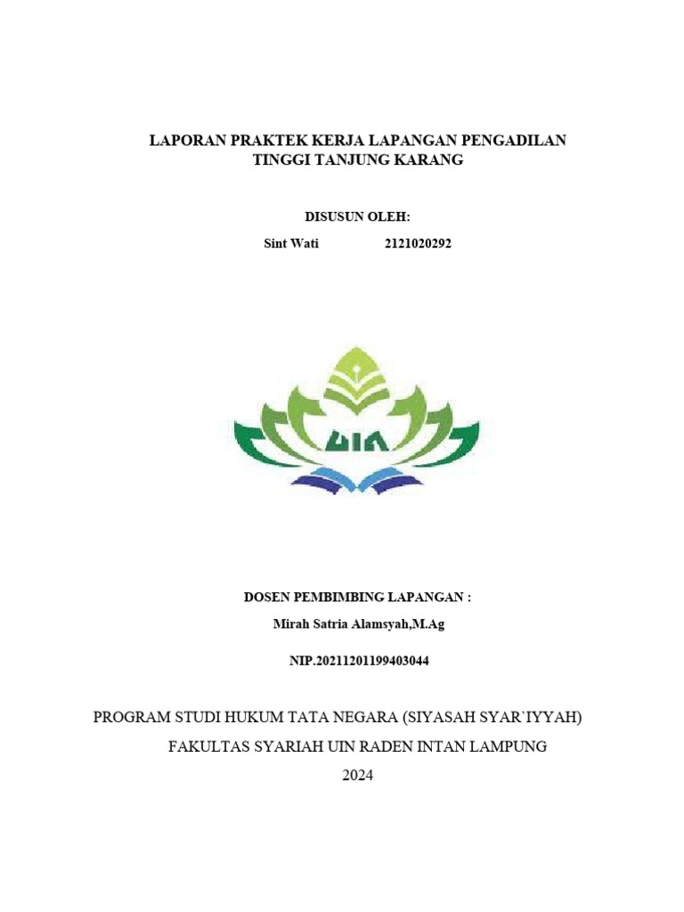 Laporan PKL Reni Tri Astuti. | PDF