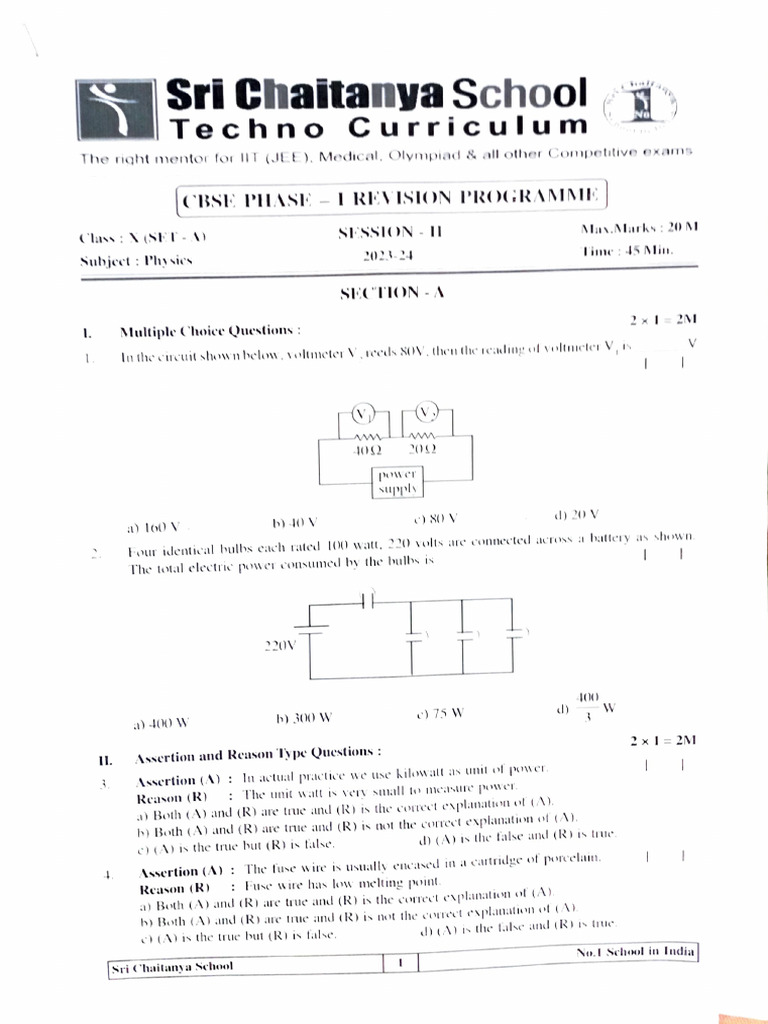Electricity 2 Phase 1 Session 2 | PDF | Electrical Resistance And ...