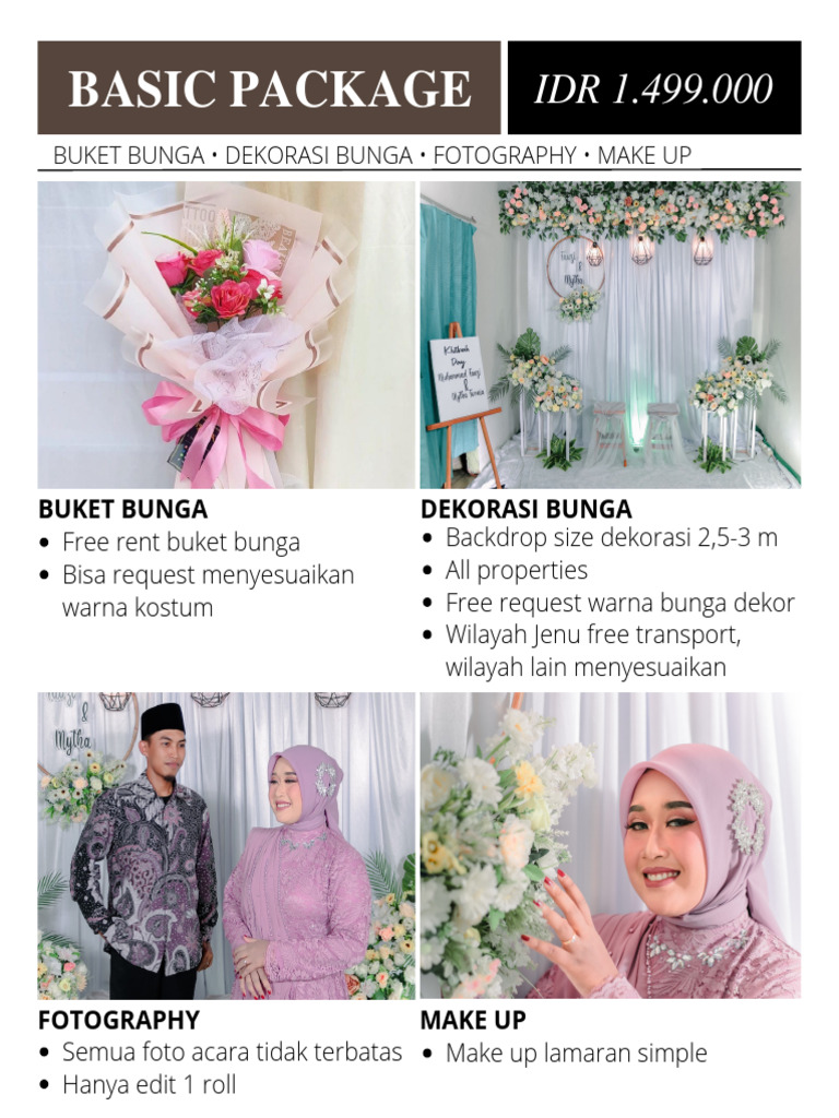 Pricelist Lamaran Package | PDF