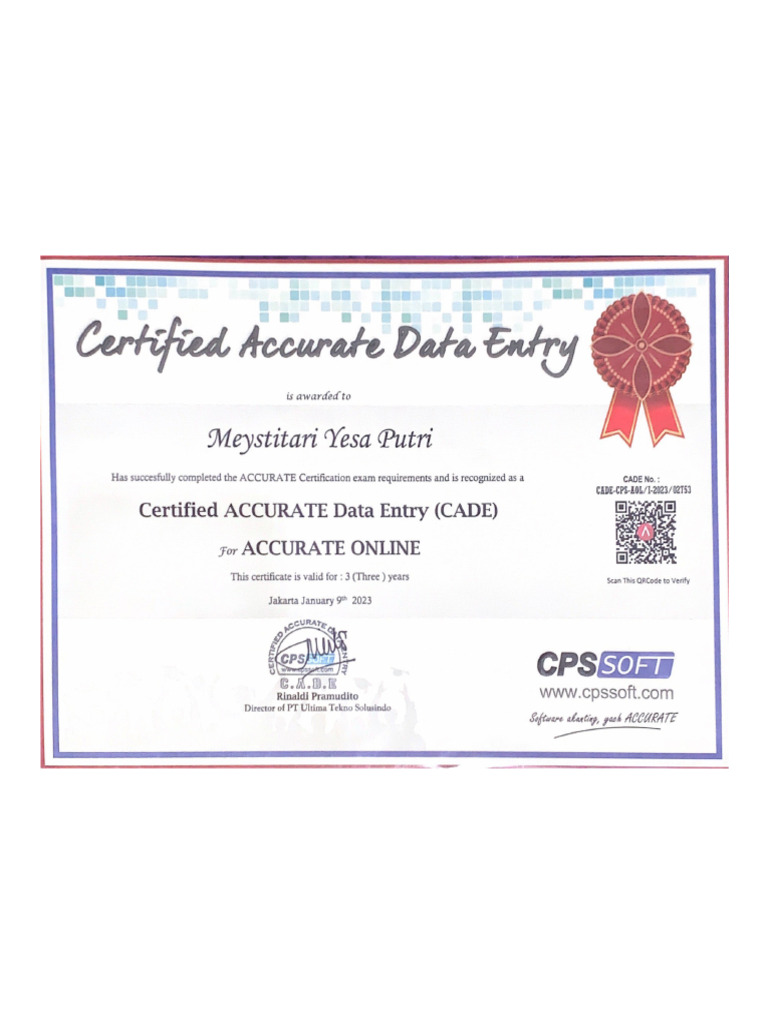 Certified Accurate Data Entry | PDF
