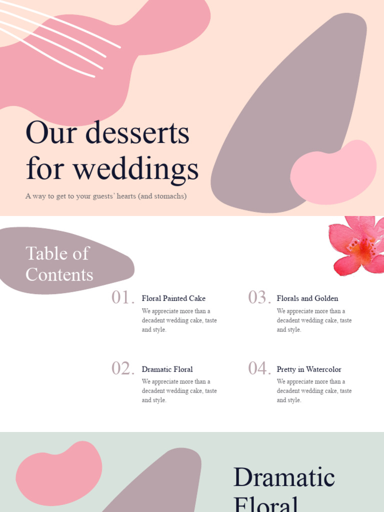 Dayne Presentation Template Pink Variant | PDF | Cakes | Desserts