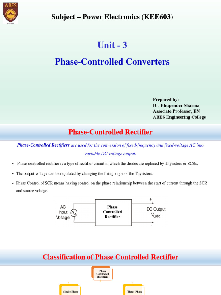 Unit-3 PPT | Download Free PDF | Rectifier | Power Inverter