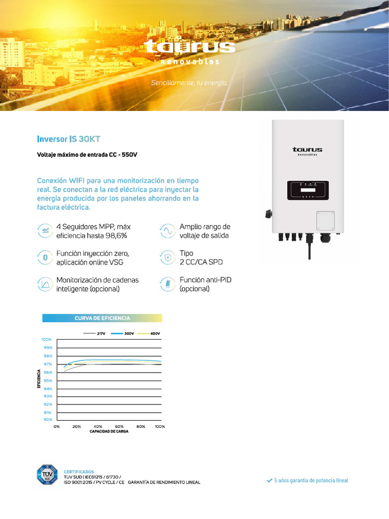Datasheet Inversor 30kW | PDF