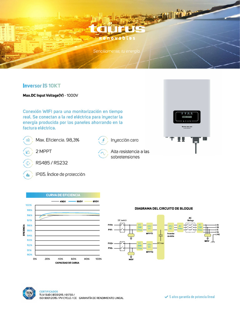 Datasheet Inversor 10kW | PDF