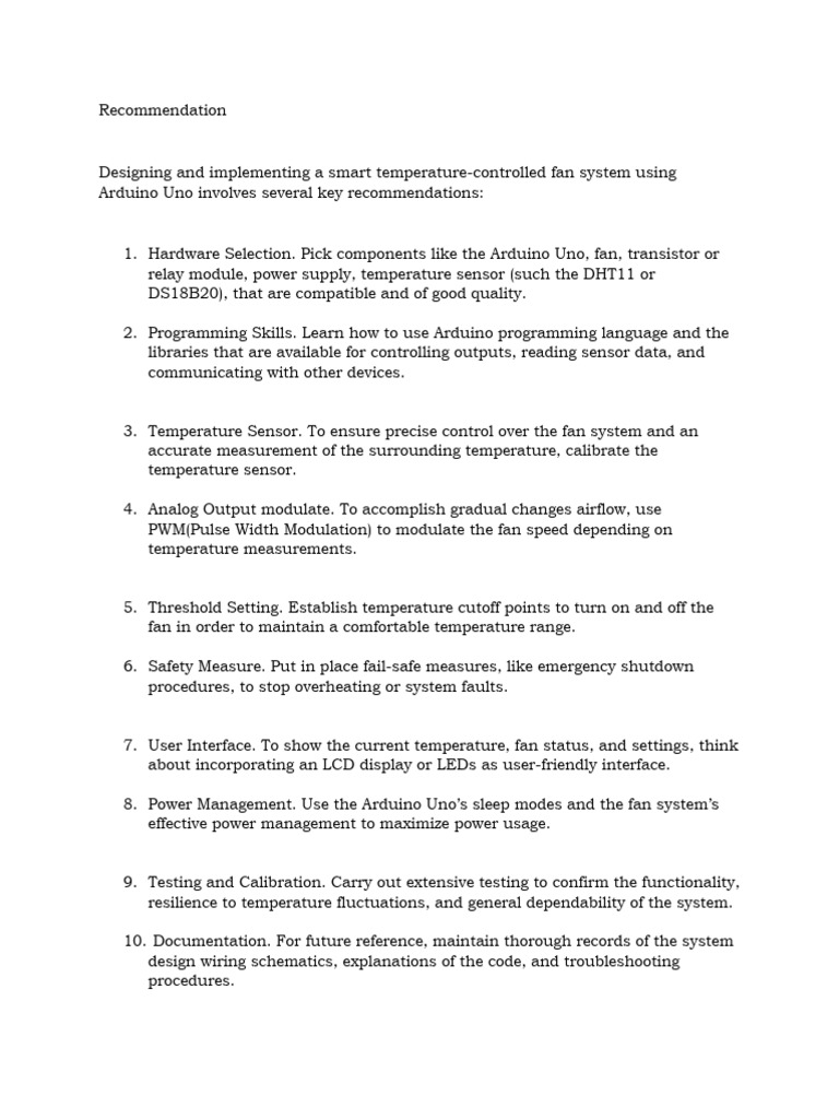 Recommendation | PDF | Home & Garden | Computers