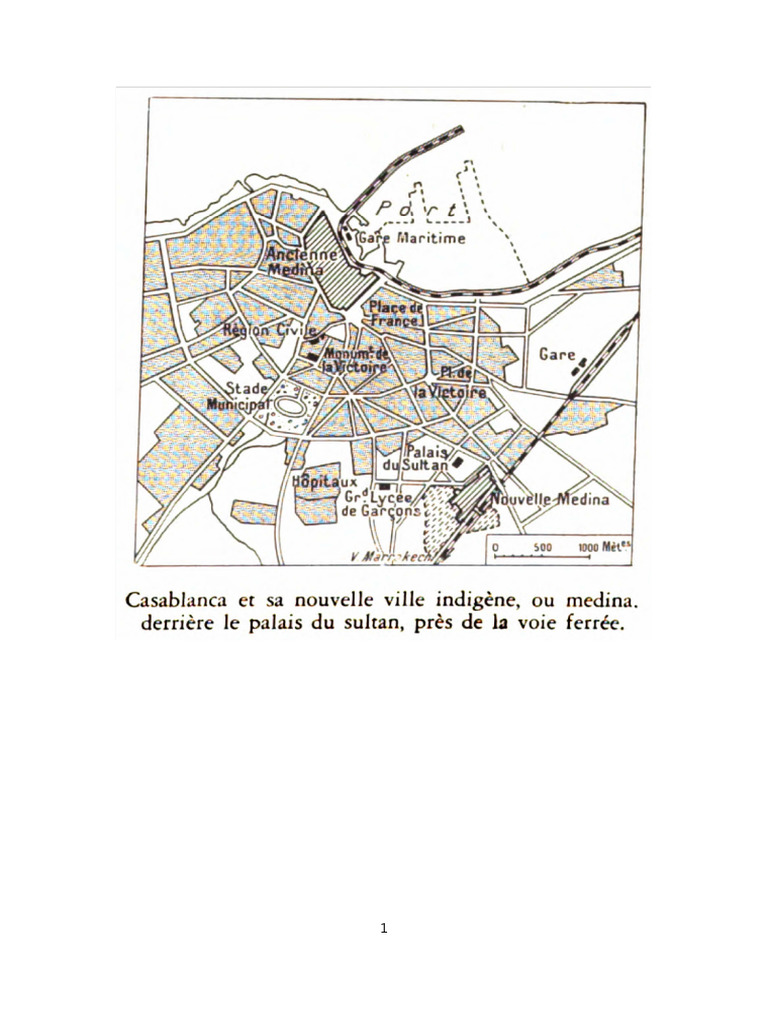 Plan Casablanca Ancienne Médina Nouvelle Médina 1930 | PDF