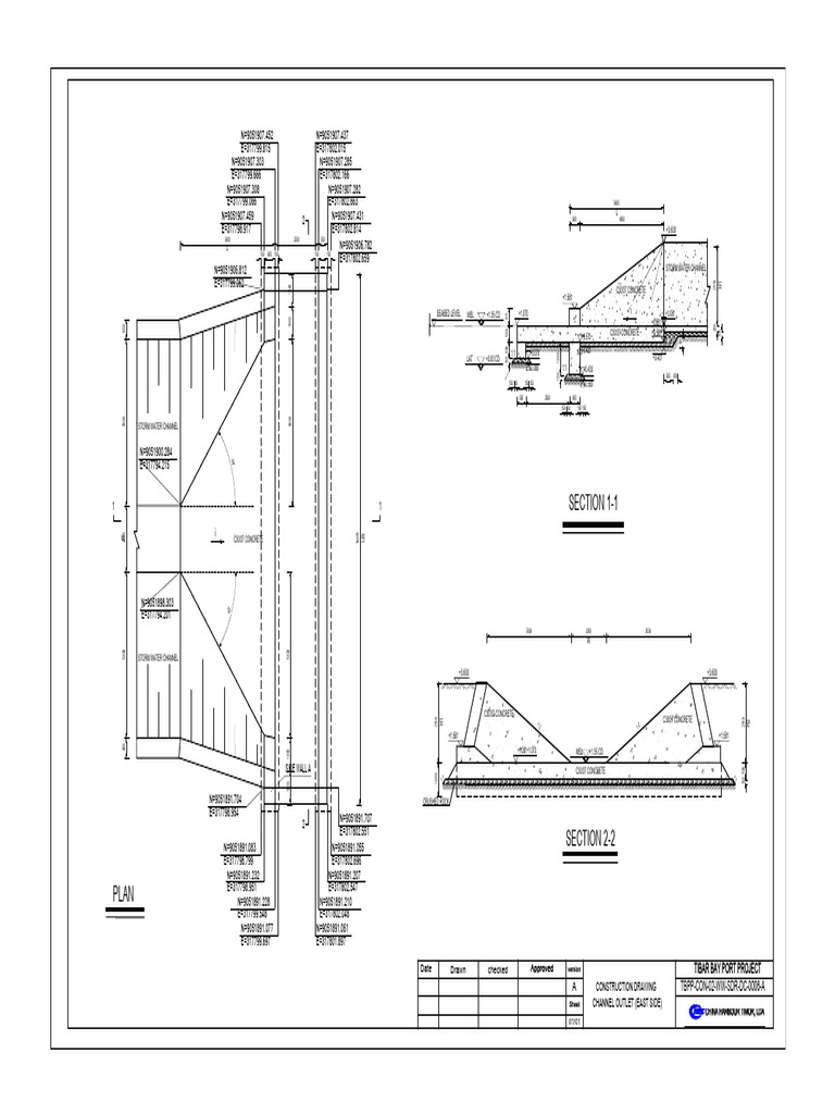 Channel Outlet Construction Drawings | PDF