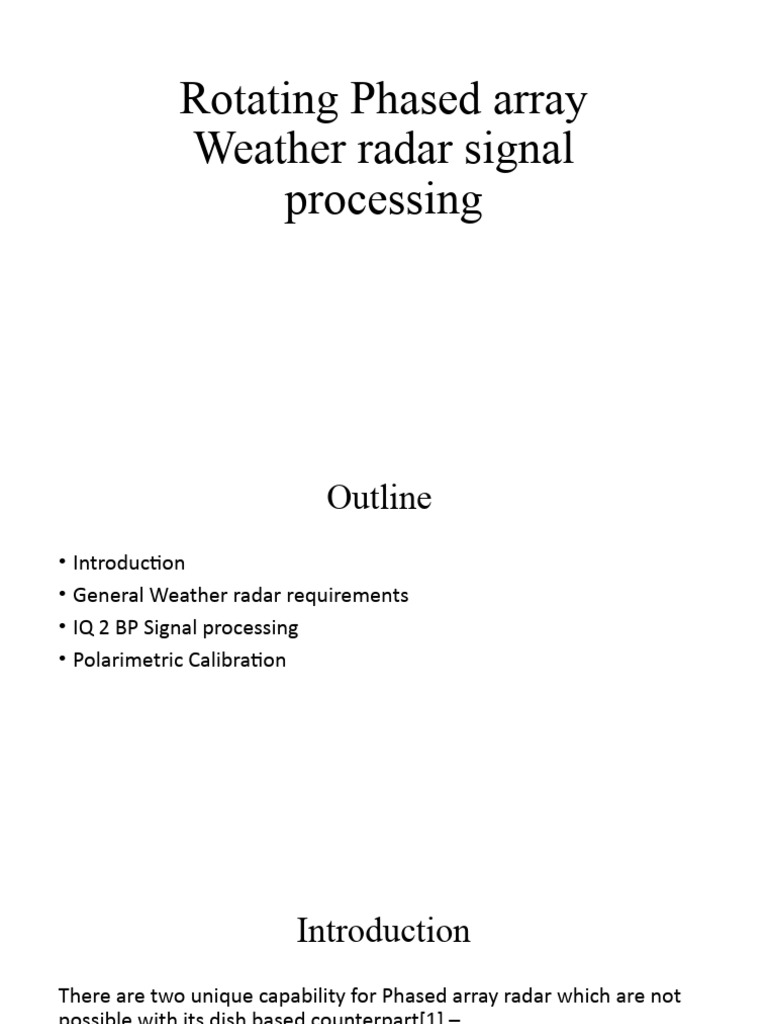 Phased Array Radar for Weather | PDF | Radar | Signal To Noise Ratio