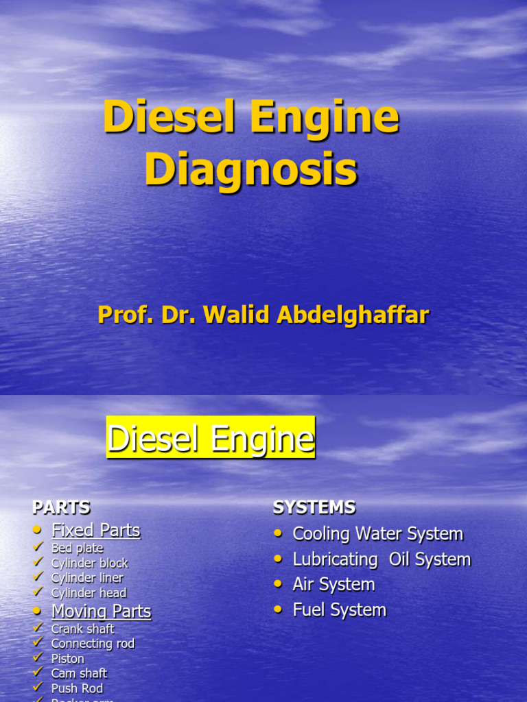 Week 7-8 Diesel Engine Diagnosis | PDF | Fuel Injection | Diesel Engine