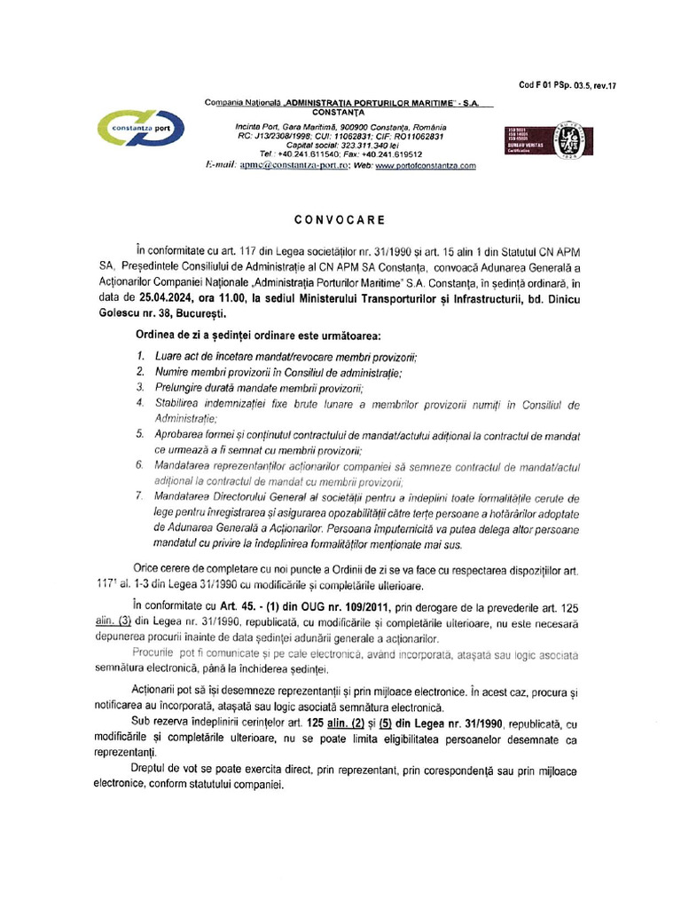 Convocator CN Apm Sa Aga 25.04.2024-1 | PDF